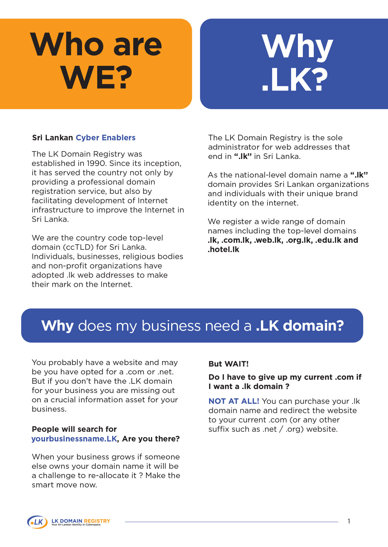 LK Domain Registry | Corporate Profile